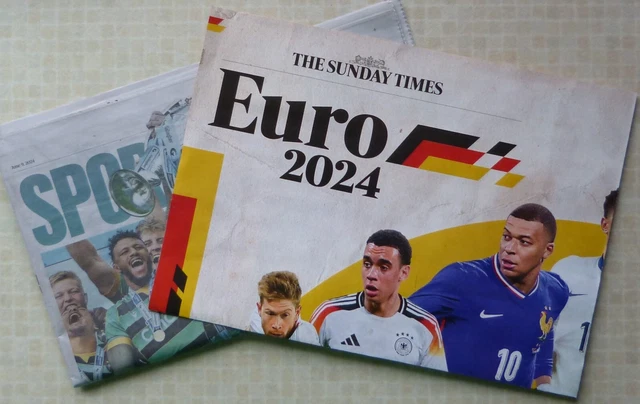 SUNDAY TIMES EURO 2024 Chart Poster Wall Chart Football + Sports ...