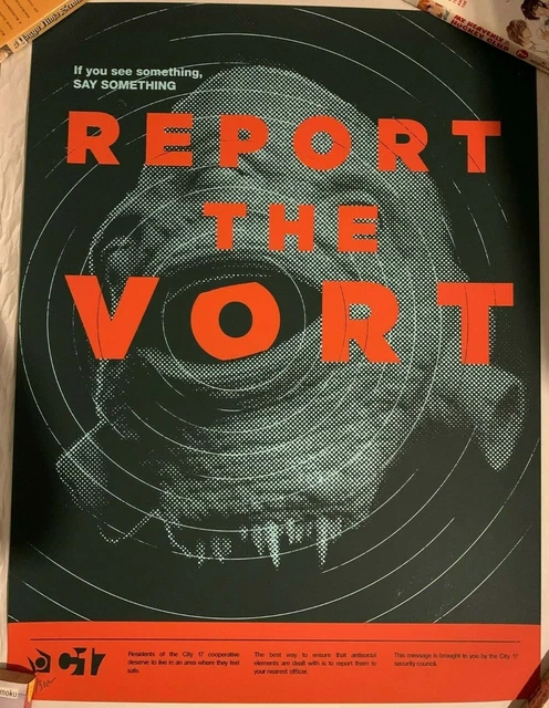 VALVE REPORT THE Vort Olly Moss Half Life Alyx affiche art impression ...