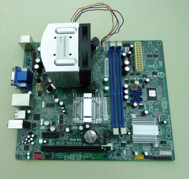 ACER VERITON X275 G41D01P8-1.0-6Ksh Lga775 Mainboard W/Cpu, Cooler & I ...