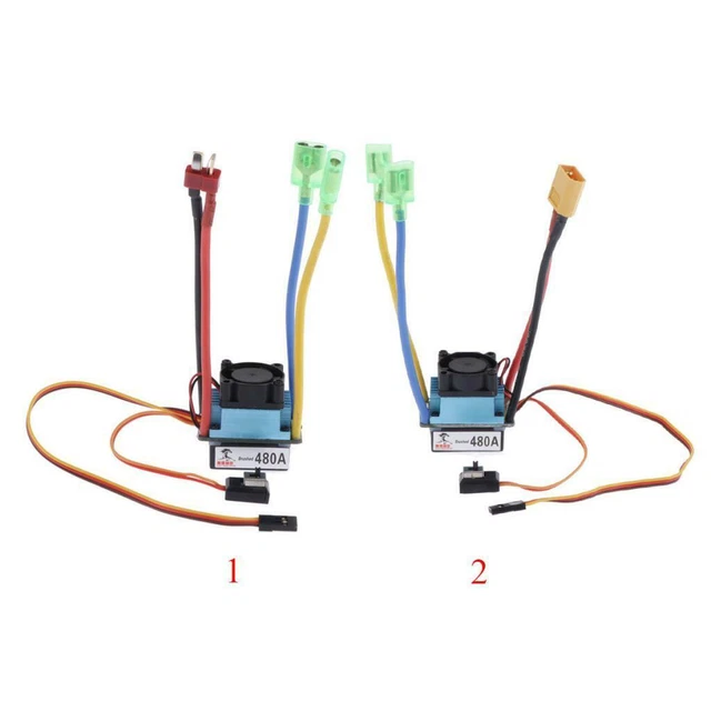 BRUSHED ESC 480A Electric Speed Controller for 540 550 775 Motor RC ...