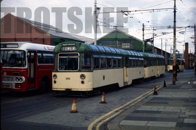 35MM SLIDE BLACKPOOL Transport Single Decker Tram Strassenbahn 686 1978 Original £4.39 - PicClick UK