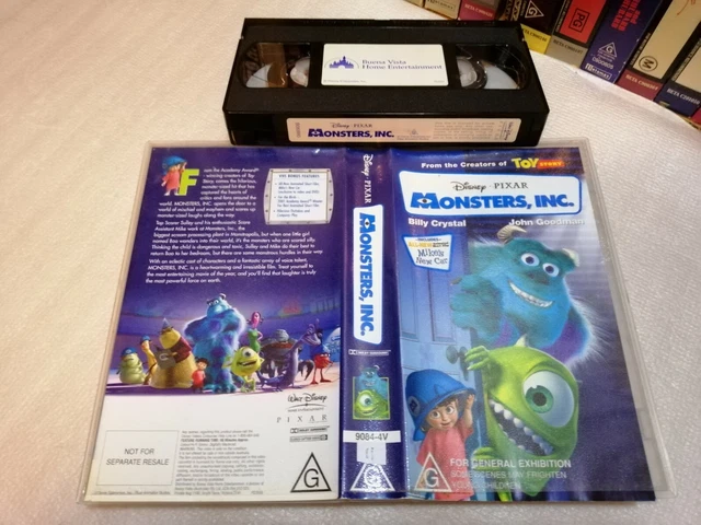 MONSTERS INC. - Walt Disney PIXAR Rare Australian Edition VHS release ...