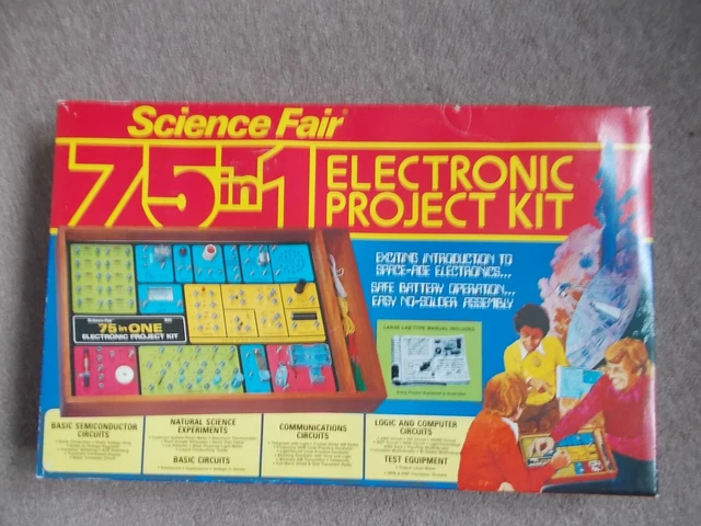 VINTAGE RADIO SHACK Science Fair 75 in 1 Electronic Science Project Kit ...