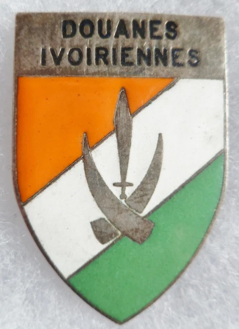 INSIGNE OBSOLÈTE DOUANES IVOIRIENNES Afrique émail ORIGINAL CUSTOMS ...