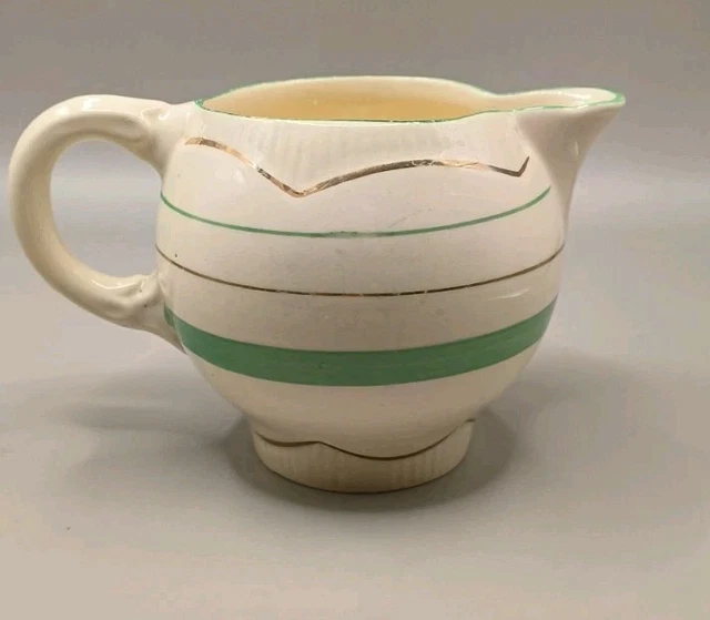 1930S CLARICE CLIFF Newport Pottery Art Deco Green And Gilt Milk Jug £ ...