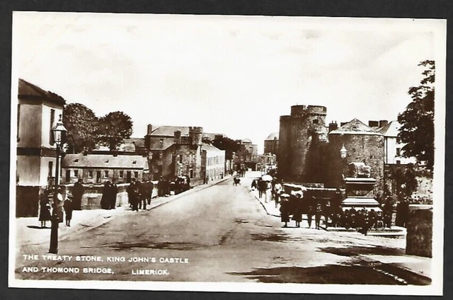 LIMERICK - TREATY Stone, King John's Castle & Thomond Bridge, Ireland ...