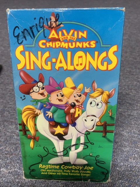 VHS ALVIN AND the Chipmunks Sing-Alongs Ragtime Cowboy Joe (VHS, 1993 ...