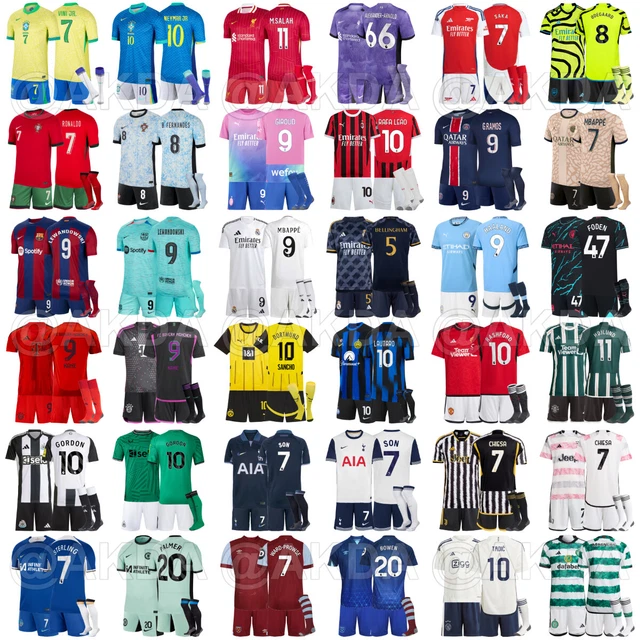 24/25 KIDS FULL Kits Boy Girls Foot Sports Ball Strip 23/24 Shirt ...