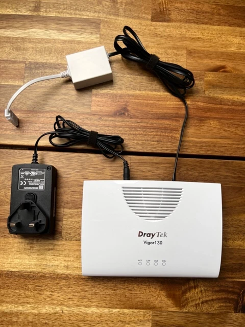 DRAYTEK VIGOR 130 ADSL2+/VDSL2 (FTTC/BT Infinity) modem Ethernet bridge ...