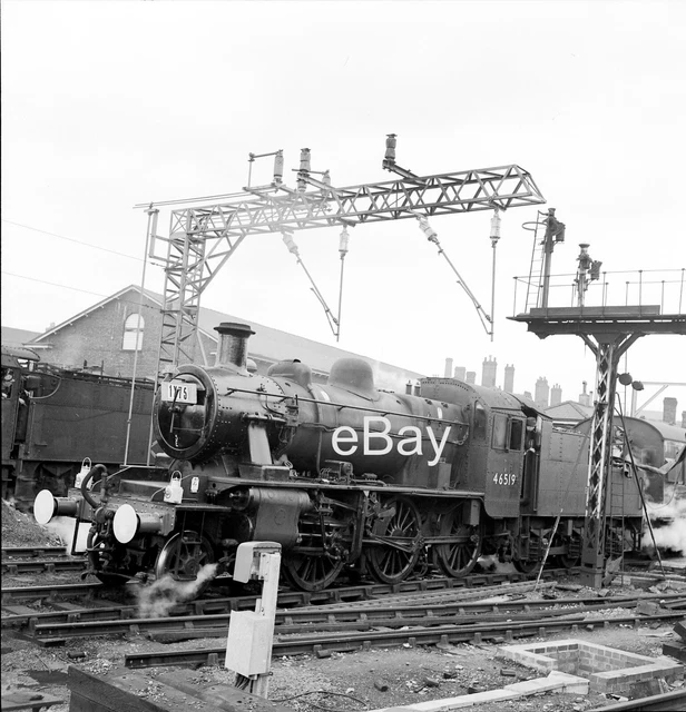 RAILWAY STEAM NEGATIVE Ivatt 2 46519 Walsall 23/4/66 St George Tour ...