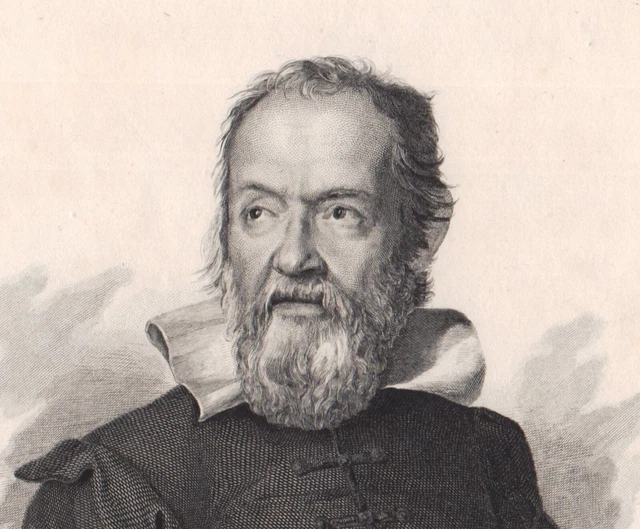 19TH PORTRAIT OF Galileo Galilei Astronomer Mathematician Pisa 1838 £13 ...