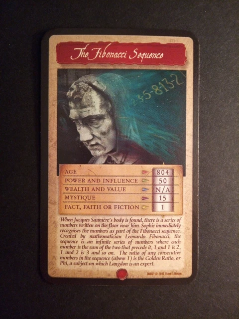 THE FIBONACCI SEQUENCE - The Da Vinci Code TOP TRUMPS Specials 2006 ...
