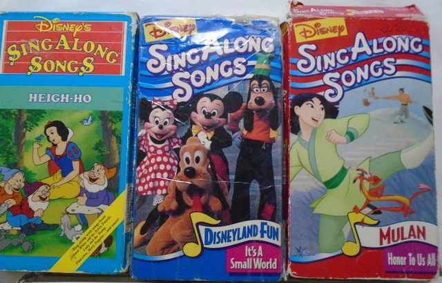 5 VHS DISNEY Family Sing Along Songs Heigh-Ho Small World Mulan Cinderella Dumbo £31.38 ...