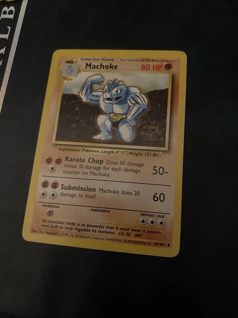 POKÉMON TCG MACHOKE Base Set 34/102 Regular LP. £1.49 - PicClick UK