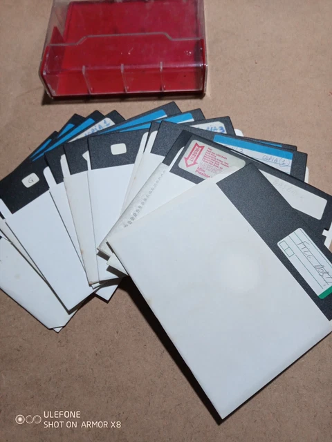FLOPPY DISK 5 1/4-5,25 Dischetti Vintage Computer Pc Ibm Dos- Anni 70/ ...
