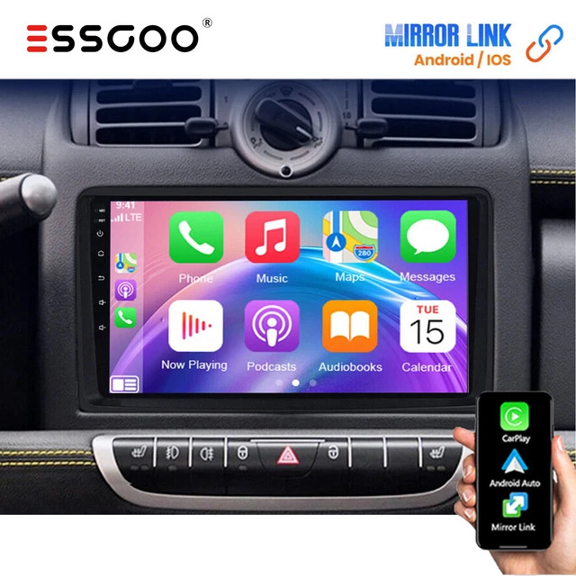 2+64G ANDROID13 AUTORADIO GPS Nav RDS CarPlay per Smart Fortwo 451 2005-2010 USB EUR 128,14 ...