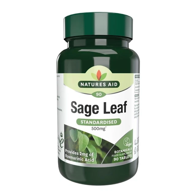 NATURES AID SAGE Leaf 50mg (500mg equiv) 90 Tablets £11.19 - PicClick UK