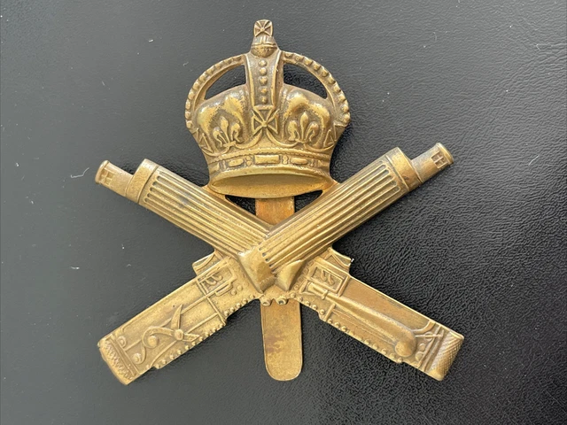 ORIGINAL BRITISH ARMY WWI Era Machine Gun Corps Brass Cap Badge £29.99 ...
