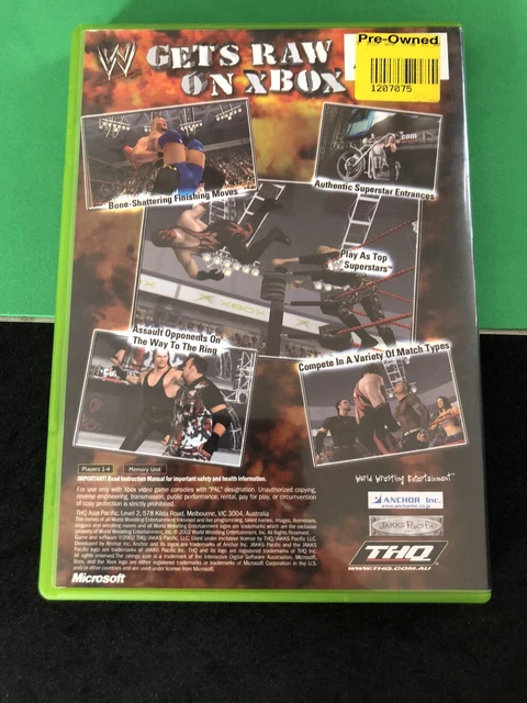 WWE RAW XBOX Original Complete With Manual $15.00 - PicClick AU