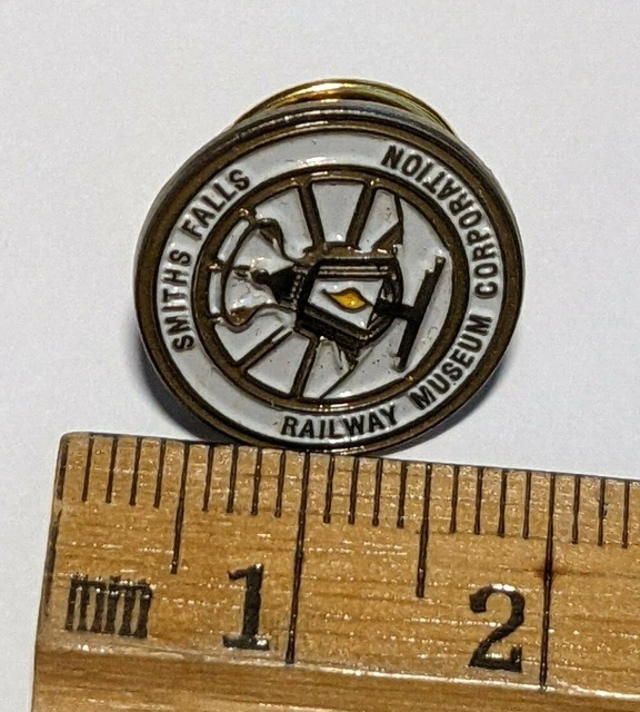 VINTAGE SMITH FALLS Railway Museum Corporation Lapel Pin Ontario Logo ...