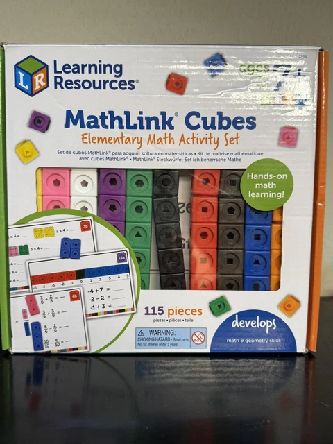 LEARNING RESOURCES MATHLINK Cubes Elementary Math Activity Set ...