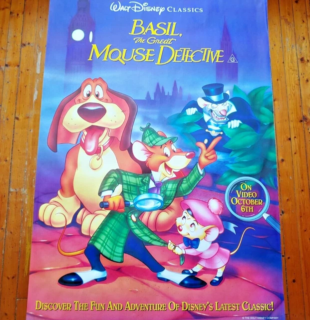BASIL THE GREAT Mouse Detective - Original Video Store Movie Poster One ...