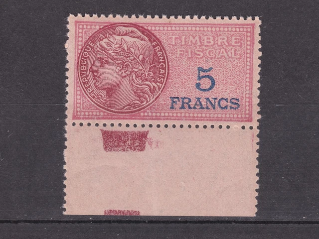 TIMBRE FRANCE FISCAL 5 Fr.-N**.Tb-Voir Scan-Z097 EUR 2,00 - PicClick FR