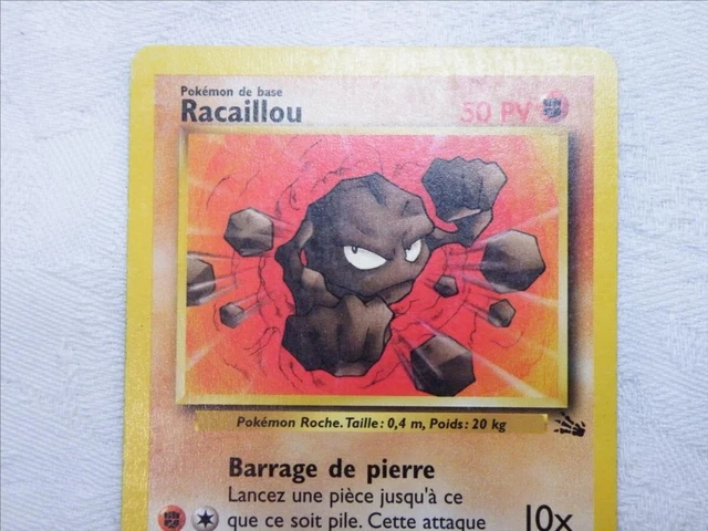 CARTE POKEMON RACAILLOU 50 PV 47/62 SET FOSSILE - voir descriptif et ...