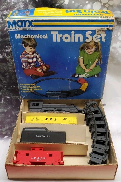 VINTAGE 1970S MARX 530 Mechanical Toy TRAIN SET In Original Box $33.99 ...