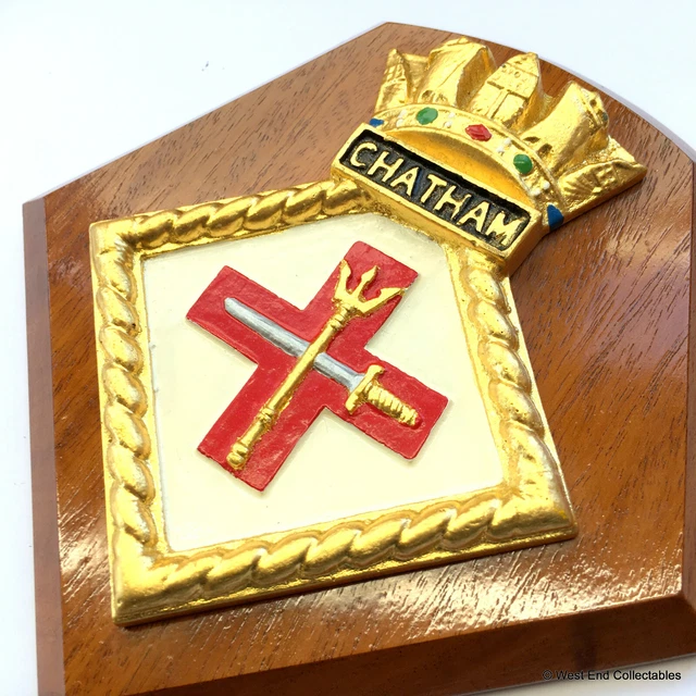HMS CHATHAM ROYAL British Navy Ship Naval Wall Plaque Shield Ships ...