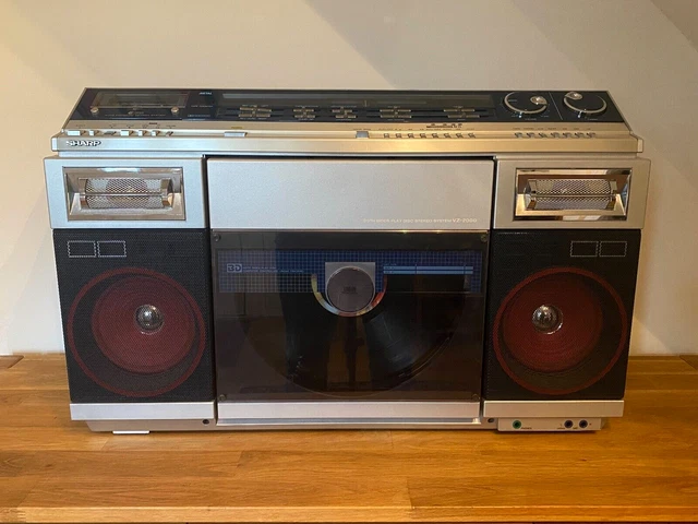 SHARP VZ-2000E 80'S Vertical Turntable Portable Boombox Hifi £620.00 ...
