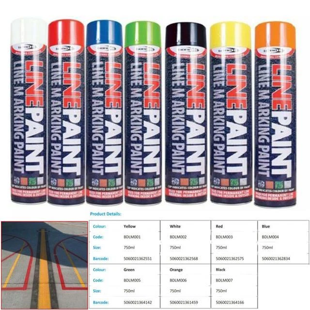 LINE MARKER PAINT Aerosol Marking Spray Car Park Road Field Warehouse ...