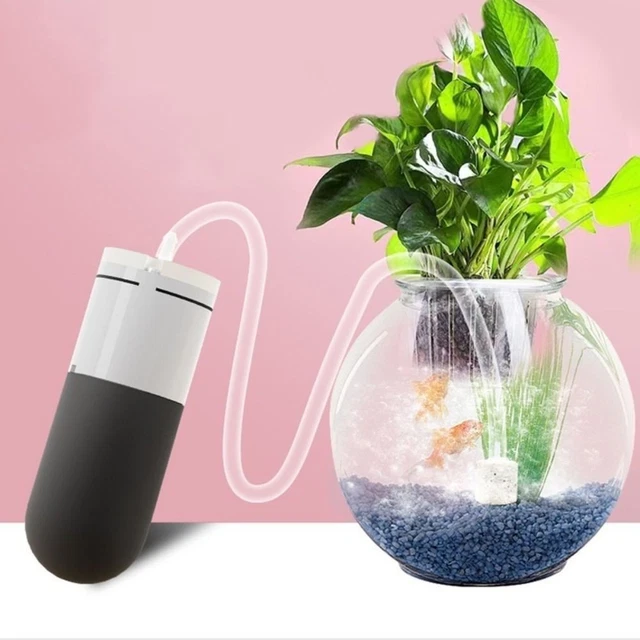 MINI FISH WATER Pump Silent Air Compressor Aerator Oxygenator Fish Tank ...