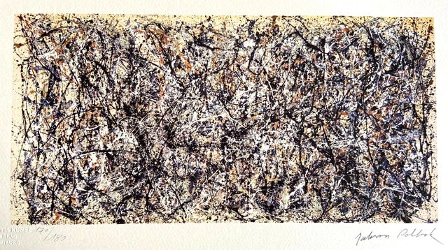 JACKSON POLLOCK LITHOGRAPHIE COA Original Sign. Nummeriert Hand / mark ...