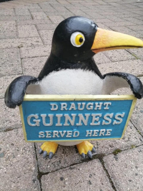 GUINNESS CAST IRON PENGUIN Bar Statue £38.00 - PicClick UK