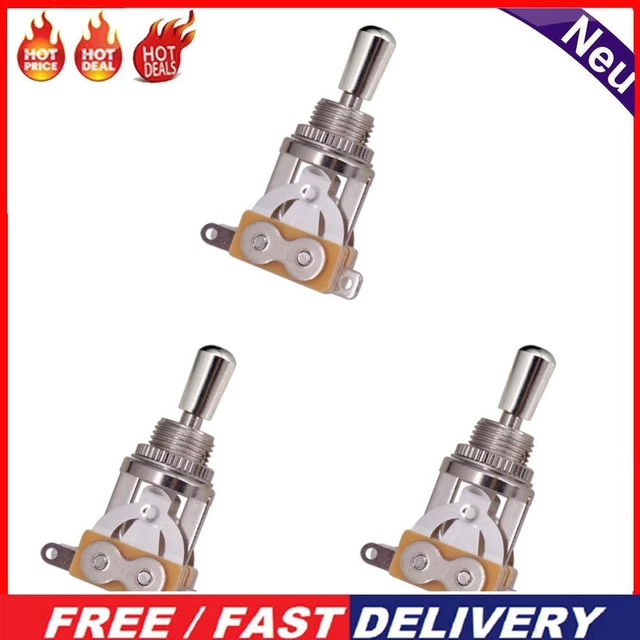 3 WAY ELECTRIC Guitar Selector Pickup Toggle Switch for LP EPI (Silver ...