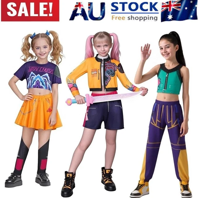 KIDS KPOP DEMON Hunters Book Week Dress Up Girls Rumi Mira Zoey Cosplay ...
