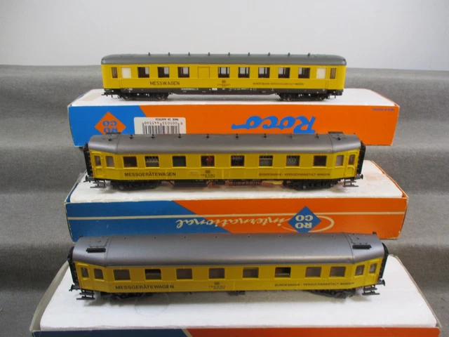 ROCO H0 44445/4291B/44556 Personenwagen Set 3-tlg. Messgerätewagen in ...