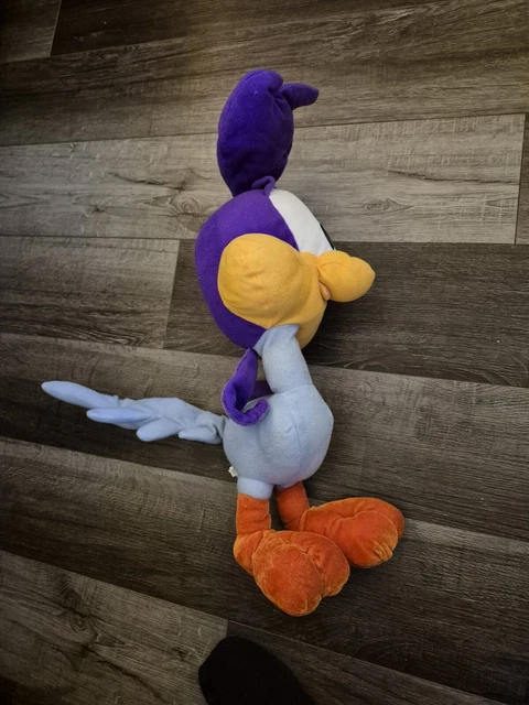 VINTAGE SIX FLAGS Baby ROAD RUNNER 19" Plush Looney Tunes Wile E Coyote ...