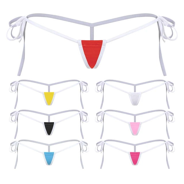 SEXY WOMEN MICRO Lace Up Swimsuit Mini G-Strings Bikini T-back Briefs ...