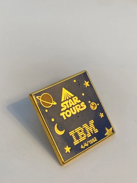 EURO DISNEY PIN Badge Star Tours Pre Opening Attraction Press IBM ...