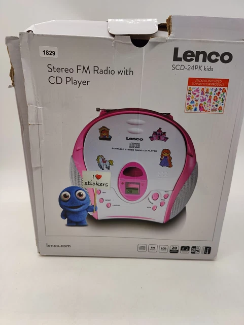 LENCO SCD-24 KIDS - CD-Player für Kinder - CD-Radio - mit Aufklebern ...