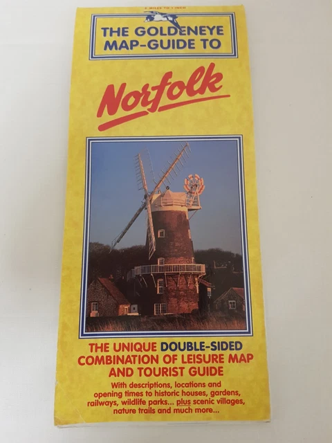 GOLDENEYE MAP GUIDE To Norfolk Double Sided Map 1993 FREE UK SHIPPING £1.99 - PicClick UK