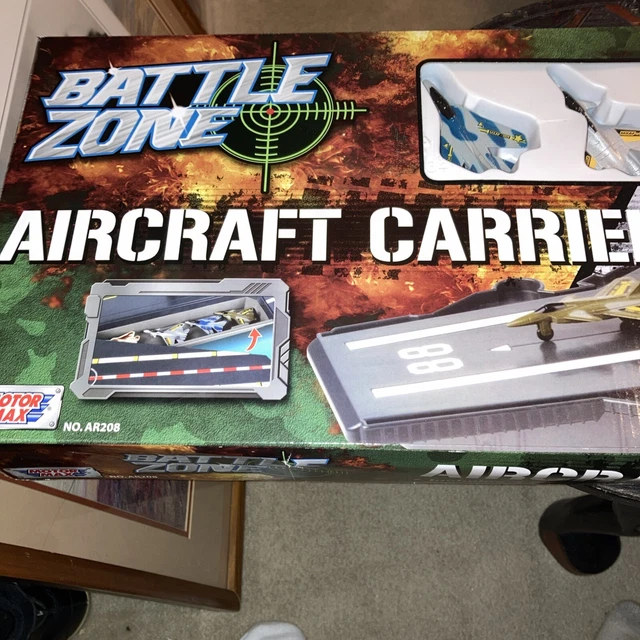 MOTOR MAX 31 Inch Battle Zone Aircraft Carrier 4 Planes etc. USS Cape ...