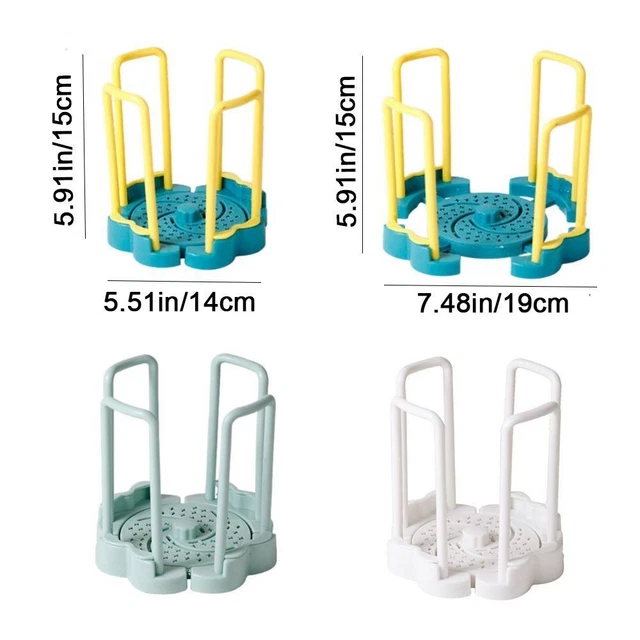 SINGLE TIER ROTATING Bowl Drain Rack Plastic Dish Storage Rack Home $15 ...