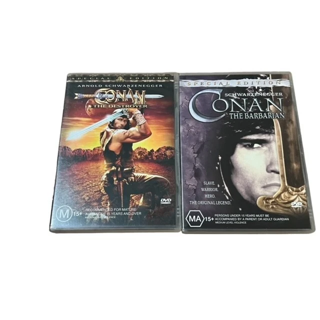 CONAN THE BARBARIAN And Conan The Destroyer DVD Arnold Schwarzenegger ...