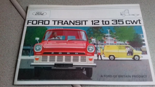 FORD TRANSIT MK1 1966 UK Market Brochure SWB LWB Van Chassis Cab Kombi ...
