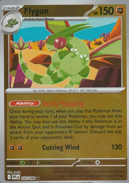 FLYGON - POKÉMON TCG - Phantasmal Flames - Reverse Holo - 053/094 £1.09 ...
