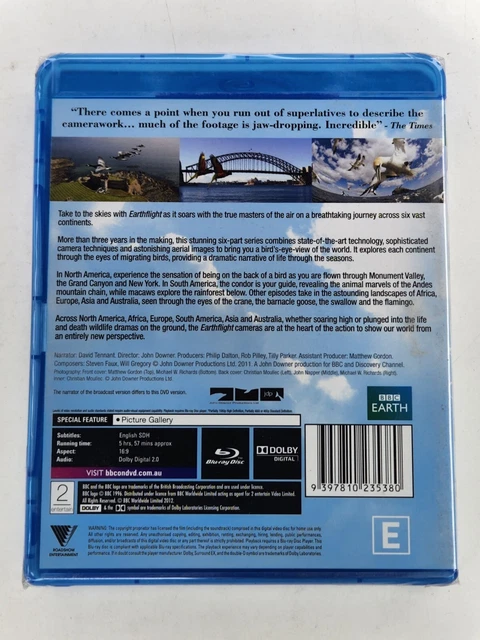 EARTH FLIGHT - BBC (Blu-Ray ABC) Bird Avian Documentary - New & Sealed ...