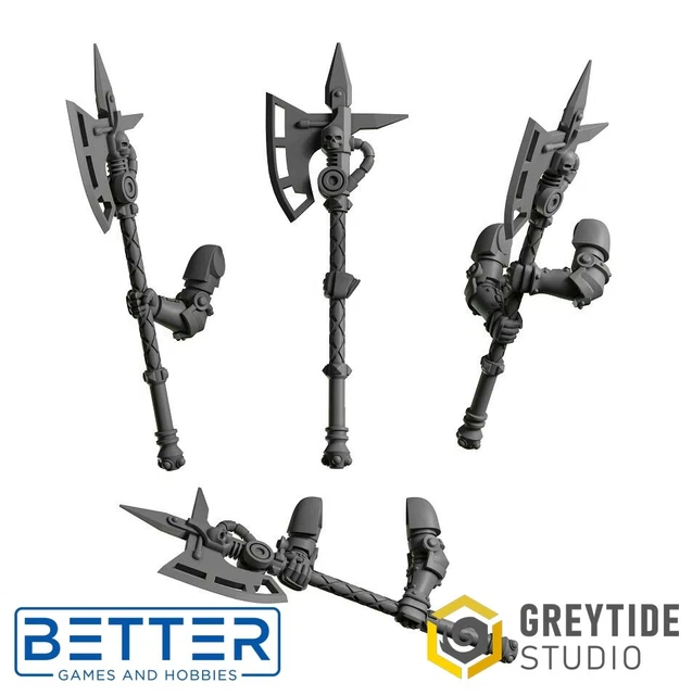 TWO HANDED AXES upgrade parts For Sci-Fi Grimdark wargames, 2nd Born ...